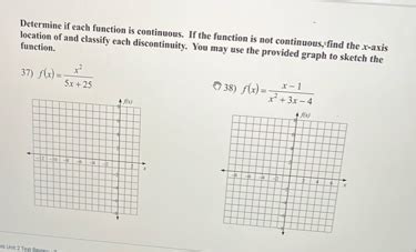 Solved Determine If Each Function Is Continuous If The Chegg