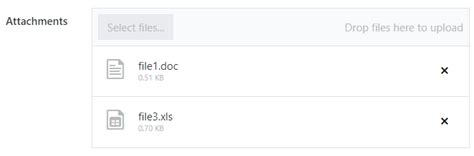 attachments field — plumsail web forms documentation