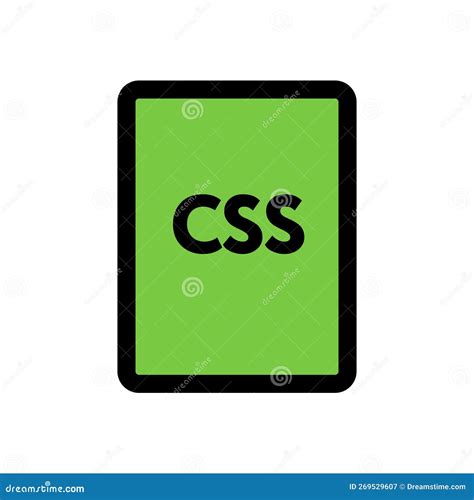 CSS File Icon Line Isolated On White Background Black Flat Thin Icon On Modern Outline Style