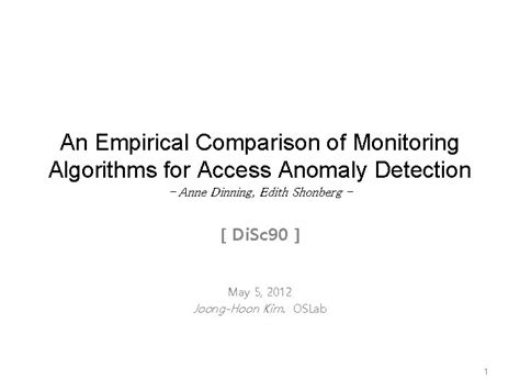 An Empirical Comparison Of Monitoring Algorithms For Access