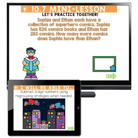 Lucky To Learn Math Lesson 107 3 Digit Subtraction Review