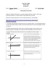 Lab Moving Man Lab Simulation Copy Docx Lone Star College Physics Spring Name