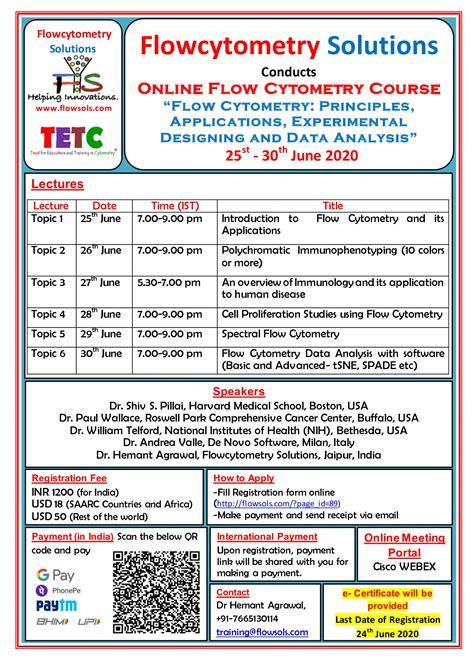 Learning Flow Cytometry Online E Lecture Series On Flow Cytometry Principles Applications