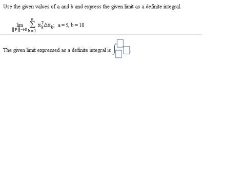 Solved Use The Given Values Of A And B And Express The Given