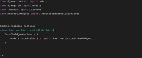 How To Change The Default DatePicker On The Django Admin Page