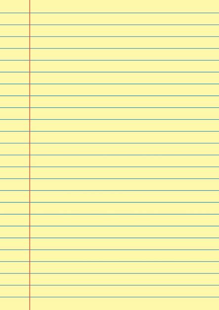 Premium Vector Yellow Paper Sheet Notebook With Lines Background