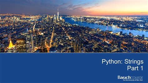 Python Strings Part-1 Professor Patrick Fall2024 - YouTube