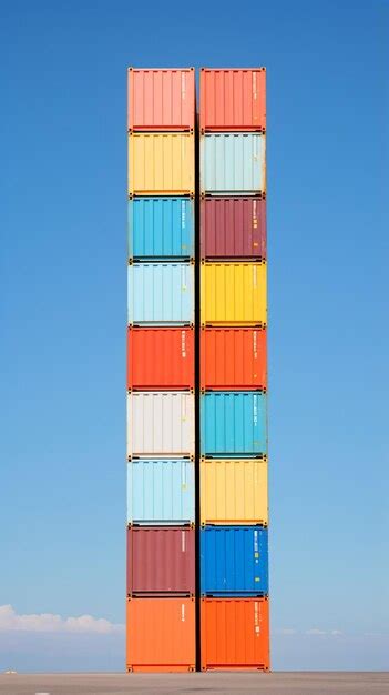 Premium Photo A Tall Container Sitting On Top Of A Beach