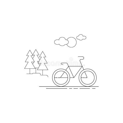 Bike And Tree Stock Vector Illustration Of Bicycle 250732001