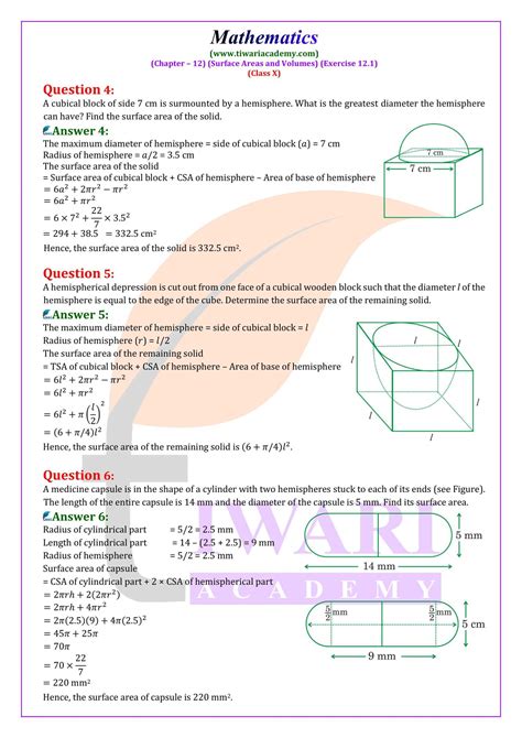 NCERT Solutions For Class Maths Chapter Exercise