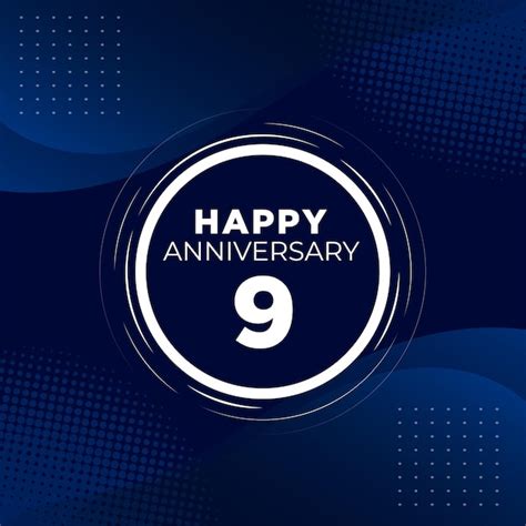 Premium Vector 9 Year Anniversary Logo Modern Illustration Vector