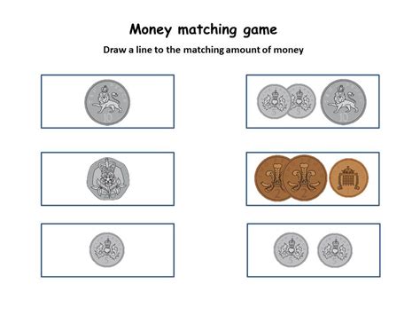 Matching Money Worksheets Teaching Resources Worksheets Library
