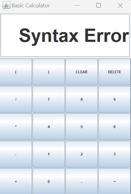 github singhayush1260 swing calculator basic calculator java
