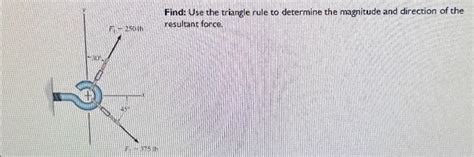 Find Use The Triangle Rule To Determine The Chegg