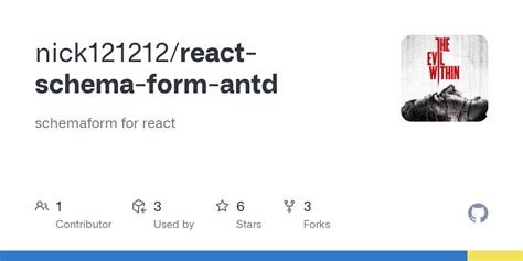 Github Nick121212react Schema Form Antd Schemaform For React