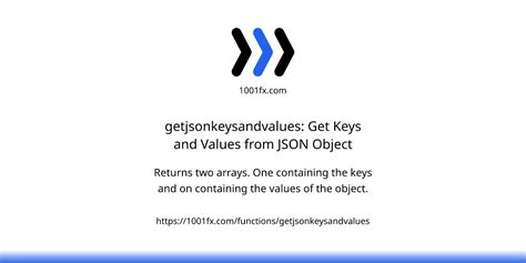 Getjsonkeysandvalues Get Keys And Values From Json Object