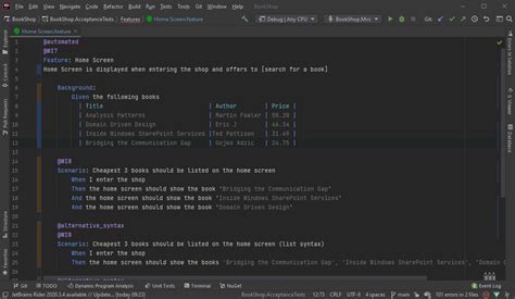 Specflow For Rider Plugin Is Now Available The Net Tools Blog