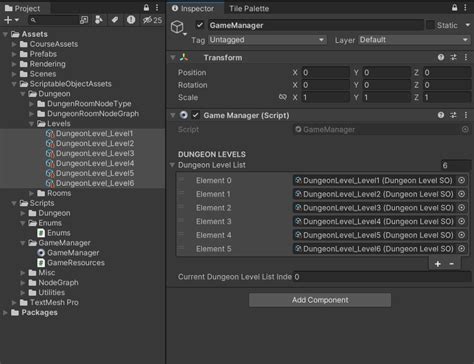 Unity Dungeon Gunner Game Manager