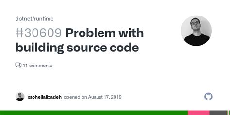 Problem With Building Source Code · Issue 30609 · Dotnetruntime · Github