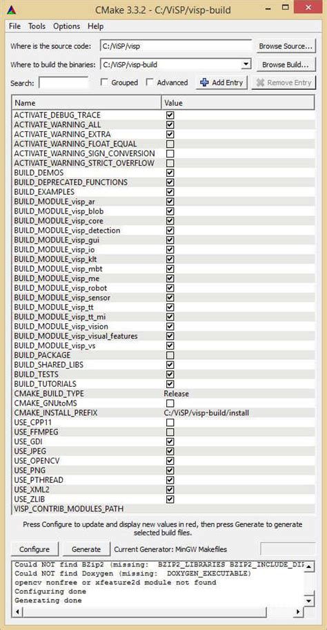 Visual Servoing Platform Tutorial Installation From Source For Windows 81 Or Windows 10 With