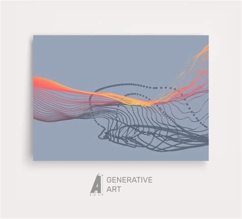 flowing particle waves textbook booklet or notebook mockup cover