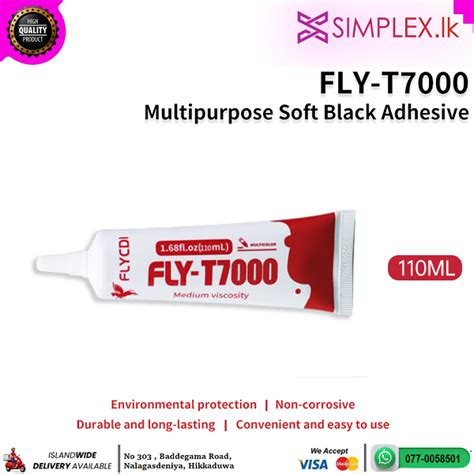 T7000 Multipurpose Soft Black Glue Simplexlk