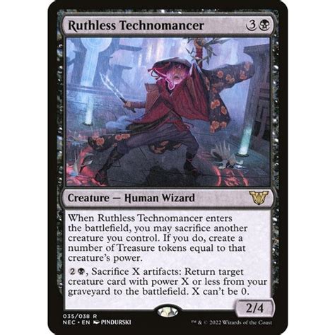 Ruthless Technomancer Kamigawa Neon Dynasty Commandec Nec Shopee
