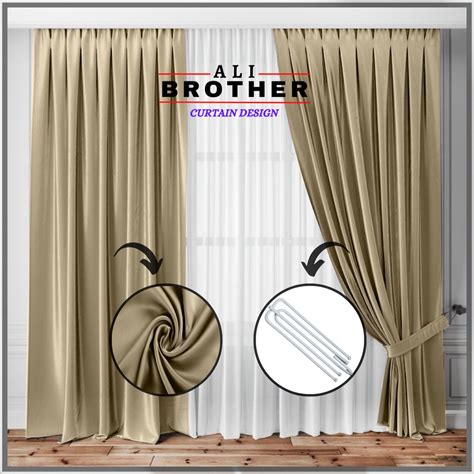 G1 Ready Made Curtain Siap Jahit Langsir Langsir Raya Kain Blackout 85 Hook Eyelet Warna