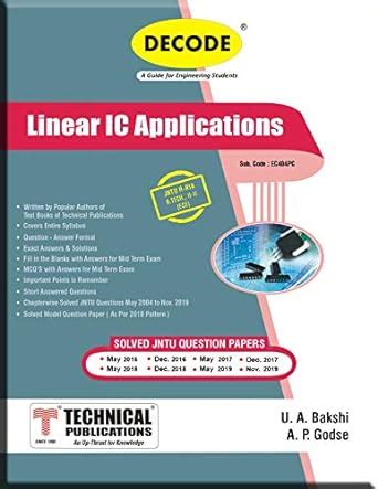Decode Linear IC Applications For JNTU H Course II II ECE EC PC U A Bakshi A