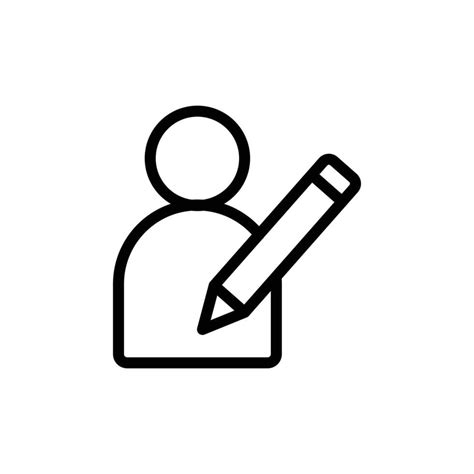 Edit User Icon Black And White Outline 53143361 Vector Art At Vecteezy