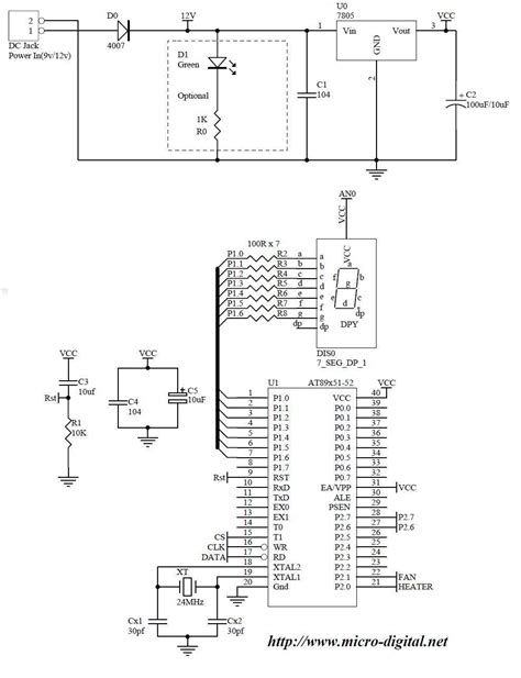 circuit diagram 7 segment led display using 8051 circuit diagram
