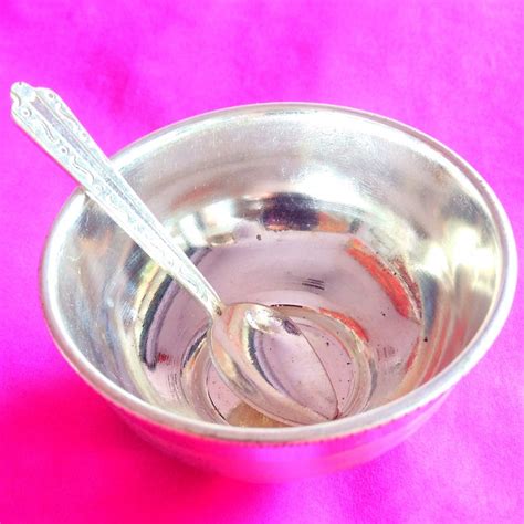 Buy Silver Katori Chammach Online ₹1451 From Shopclues