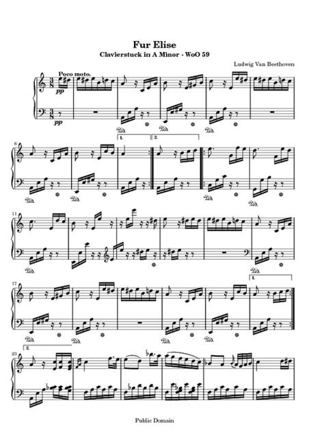 Fur Elise Free Sheet Music For Piano Fur Elise Free Pd… Flickr