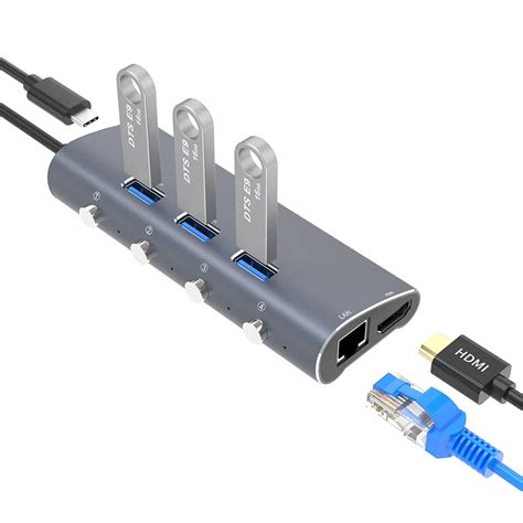In Usb C Adapter K Usb C To Hdm Usb Ports Sd Tf Card Reader Buy In Usb C