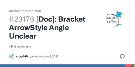 [doc] bracket arrowstyle angle unclear · issue 23176 · matplotlib