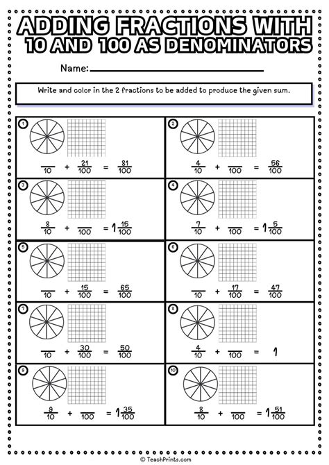 Worksheets Adding Fractions Adding Fractions With Unlike Denominators