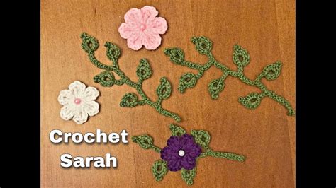 كروشية فرع ورق شجر بسيط Crochet Sarah Youtube