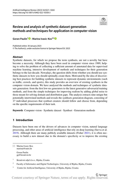 Review And Analysis Of Synthetic Dataset Generation Methods And