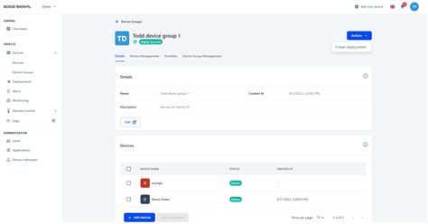 create deployment edge signal docs