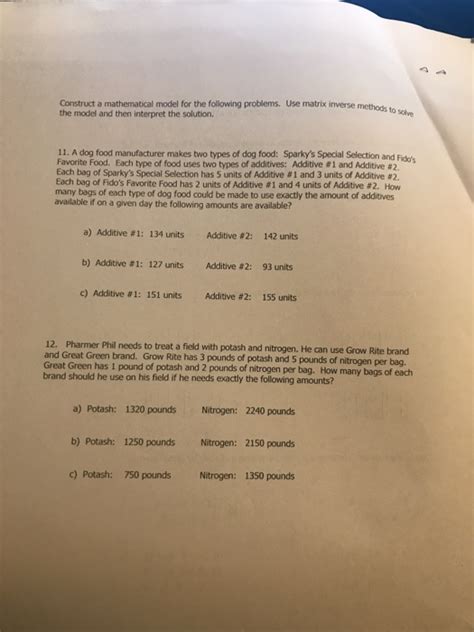 Solved Construct A Mathematical Model For The Following Chegg