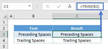 TRIM Function In Excel Remove Extra Spaces