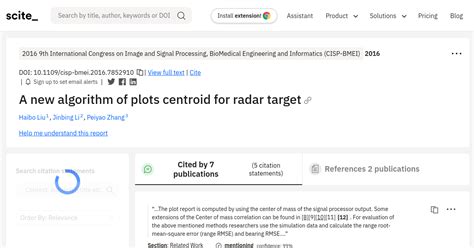 A New Algorithm Of Plots Centroid For Radar Target Scite Report