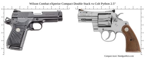 Wilson Combat EXperior Compact Double Stack Vs Colt Python Size Comparison Handgun Hero