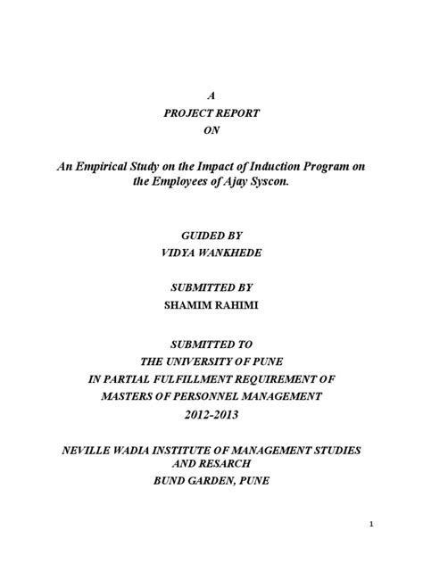 Induction Program Pdf