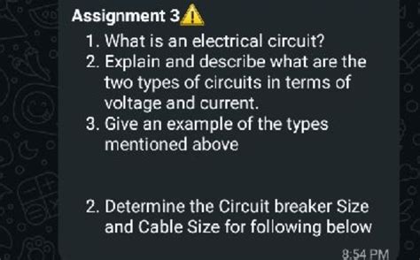 Assignment 3 What Is An Electrical Circuit Explain And Describe What Ar