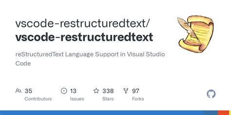 Github Vscode Restructuredtextvscode Restructuredtext Restructuredtext Language Support In