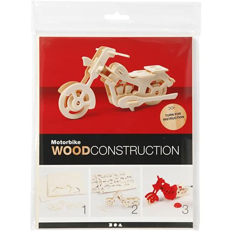 Knutselpakket Constructie Figuur Motor 3d Puzzel 19cm 1 Set Creaknutselen Nl