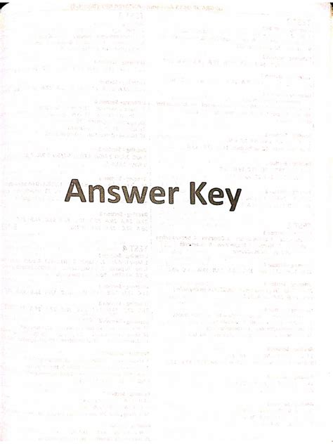 answer keys pdf