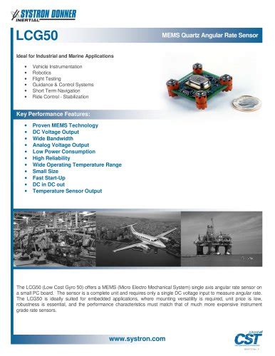 Hz1 Single Axis Analog Gyroscope Systron Donner Inertial Pdf Catalogs Technical