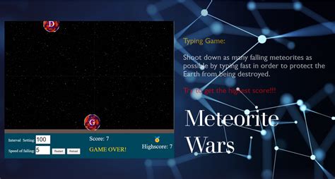 github lingjunwan typing game meteorite wars [javascript html css